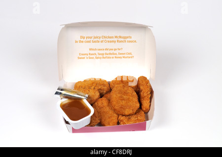 Box of McDonald's Chicken Nuggets or McNuggets Fast Food Stock Photo ...