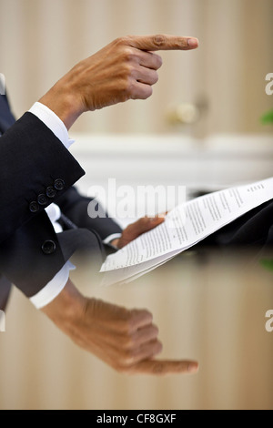U.S. President Barack Obama hand gestures during State of the Union ...