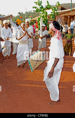 Traditional Lathi game, Maharashtra, India Stock Photo - Alamy