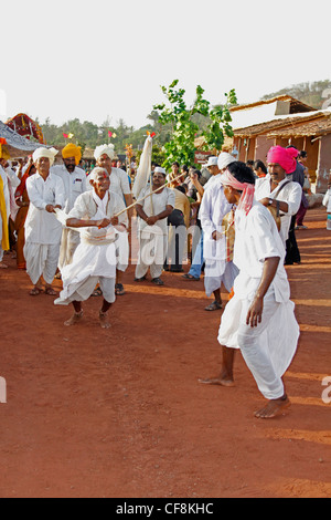 Traditional Lathi game, Maharashtra, India Stock Photo - Alamy