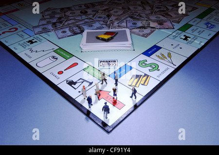 Monopoly, yellow, blue, figures, dollar, play, game, play, money, start ...