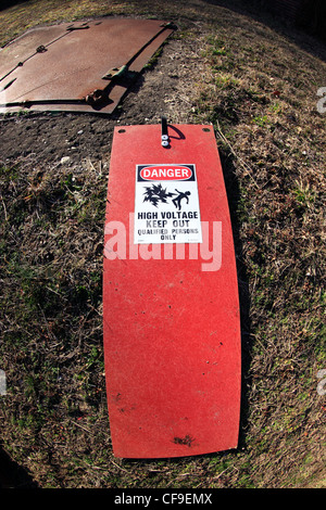 Warning sign Long Island, NY Stock Photo - Alamy