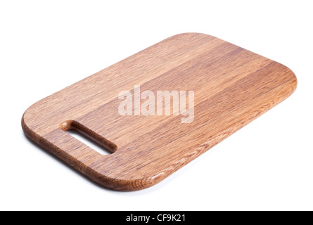 Wooden cutting board isolated on white background Stock Photo - Alamy