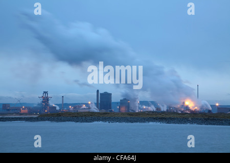 SSI's Teesside Steelworks from South gare, Redcar, North Yorkshire ...