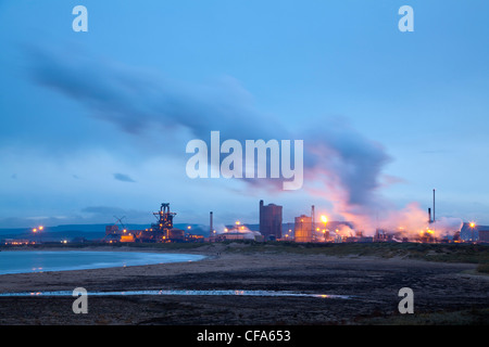 Redcar Steelworks (SSI) from North Gare Sands, Hartlepool Stock Photo ...
