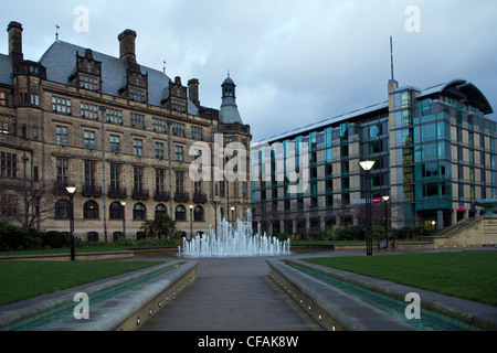 Modern Buildings in Sheffield city center includes Winter gardens ...