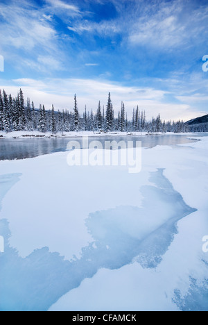 Bow River at Castle Junction in Banff National Park, Alberta, Canada ...