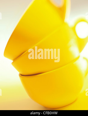 Coffee cups stacked Stock Photo - Alamy