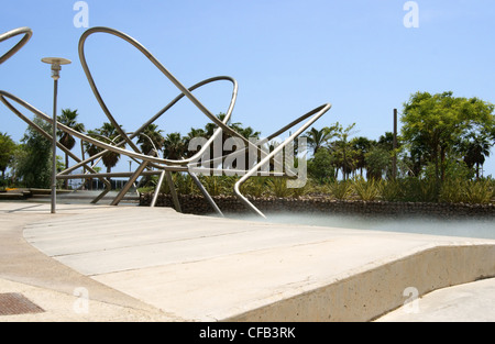 Parc de Diagonal Mar. Poble Nou quarter in Barcelona. Park designed by ...