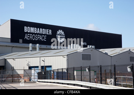 The Bombardier Aerospace factory at Belfast Harbour Northern Ireland UK ...