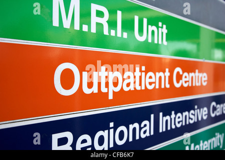 Outpatients Centre, sign for the NHS outpatient clinic, Addenbrookes ...