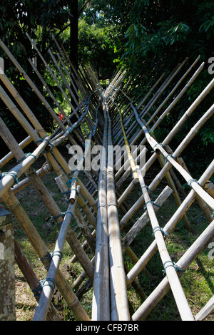 Traditional native Iban crafts in a longhouse in Borneo, Malaysia Stock ...
