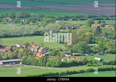 English countryside view from Ivinghoe Beacon Chiltern Hills Bucks ...