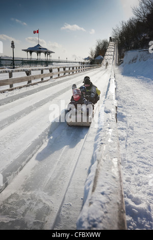 Toboggan slide at Terrasse Dufferin Old Town Quebec City Canada Stock ...
