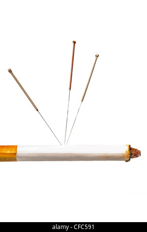 Acupuncture To Stop Smoking Stock Photo - Alamy