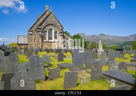 Llan Ffestiniog, St Michael's church, Snowdonia, north Wales Stock ...