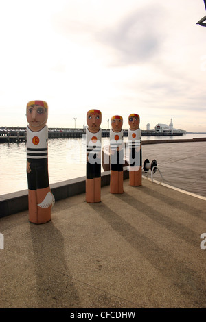 Bollard Figures - Geelong Stock Photo - Alamy