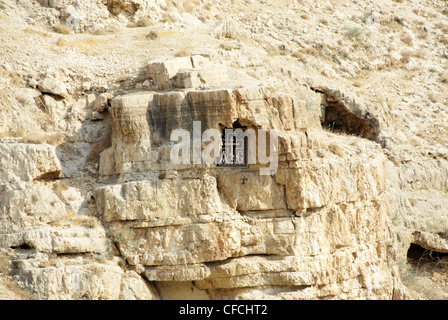 Ascetic monk caves at the Monastery of Mar-Saba (St Savva), Judean ...