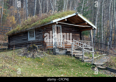 Robert Service Cabin in historic Dawson City in the Yukon Territory of ...
