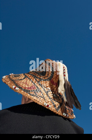 Detail of a traditional Northwest Coast Native American Tlingit Indian ...