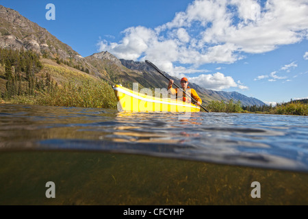 Kayaking on Annie Lake, Yukon, Canada Stock Photo - Alamy