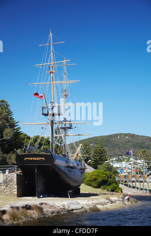 Brig Amity replica at Albany Western Australia. The Amity was used to ...