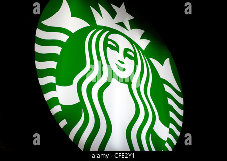 Starbucks Neon Sign Stock Photo - Alamy