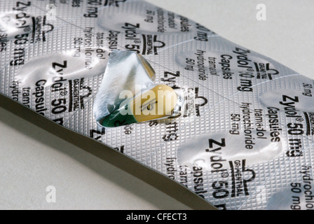Blister pack of Tramadol Hydrochloride capsules, 50mg from Tillomed ...