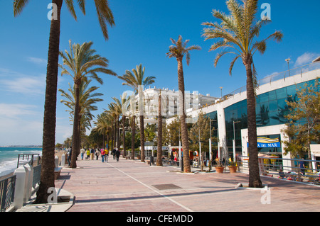 Paseo Maritimo seaside promenade Marbella Andalusia Spain Europe Stock ...