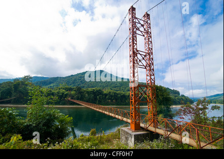 Giant hanging bridge,the Siang river, Arunachal Pradesh, Northeast ...