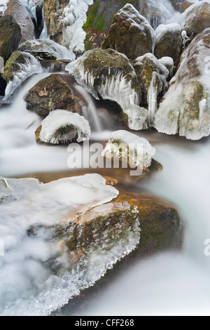 View of Mira Falls in winter, Lower Austria, Austria, Europe Stock ...