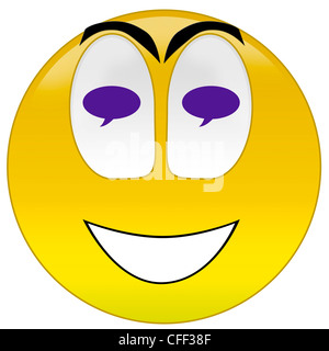 3D illustration of a thinking emoticon Stock Photo - Alamy