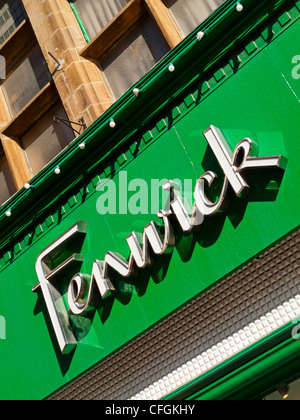 A sign for the Fenwick department store in Newcastle-upon-Tyne, England ...