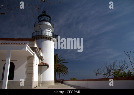 Lighthouse Calella Spain Stock Photo - Alamy