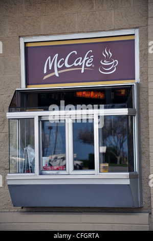 McCafe - McDonald's drive thru window, USA Stock Photo - Alamy