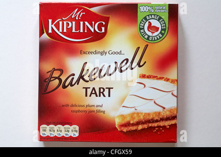 Box of Mr Kipling Bakewell Tart isolated on white background Stock ...