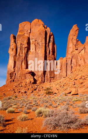 View of Rain God Mesa in Monument Valley, Monument Valley Navajo Tribal ...