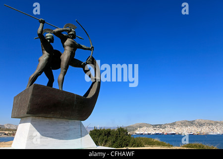 monument of the battle of Salamis Greece Stock Photo - Alamy