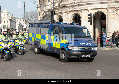 British Transport Police (BTP) officer on patrol at Cardiff Central ...