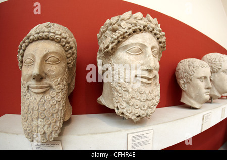 Bearded Statues From Idalion Cyprus British Museum UK Stock Photo - Alamy