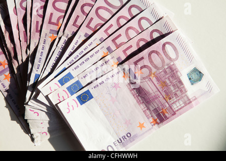 euro banknotes used in Europe Stock Photo - Alamy