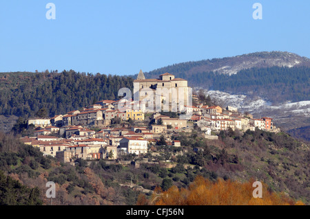 view on the ancient village of Marsico Nuovo, Basilicata, Italy Stock ...
