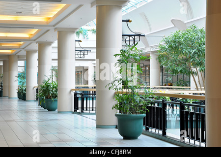 View of corner hallway in the mall Stock Photo - Alamy