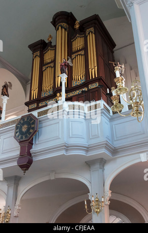 Inside Boston, Massachusetts, Old North Church (famous for signal to Paul Revere) with its ...