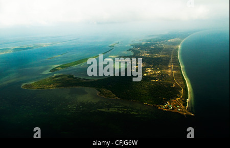 Aerial view of the lagoon in Jaffna. ( between Kaithadi and Jaffna ...