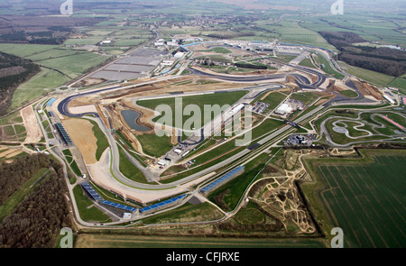 An aerial view of Silverstone Woodlands Campsite on the edge of ...
