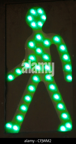 Green Cross Sign Led Lights in Silver Frame Stock Photo - Alamy