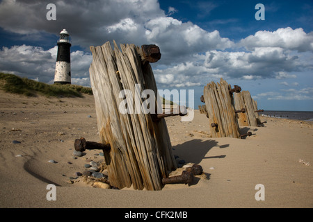 Groynes on Spurn Point Beach Stock Photo - Alamy