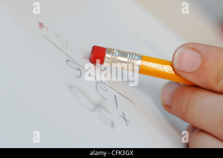 Child using Pencil Eraser Stock Photo - Alamy