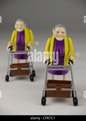 Wind Up Racing Grannies old age concept Stock Photo - Alamy